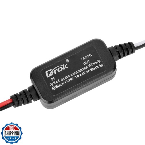 DROK 12v Power Supply, 8-32V to 3.3V 3A DC to DC Converter, 24V 12V ...