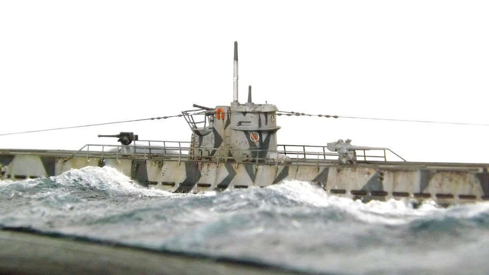 U-Boat Type IX A U-40 German submarine 1/350 Sea diorama WW2 Built and ...