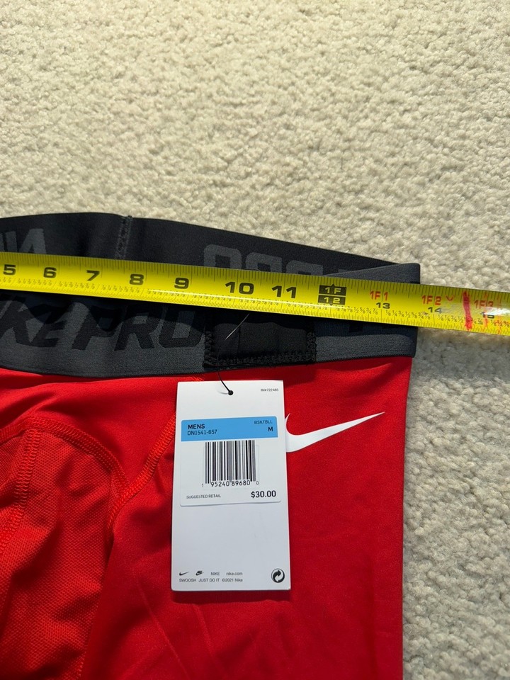 Nike Pro NBA Compression 3/4 Briefs Mens Size Medium Red Team Issue ...
