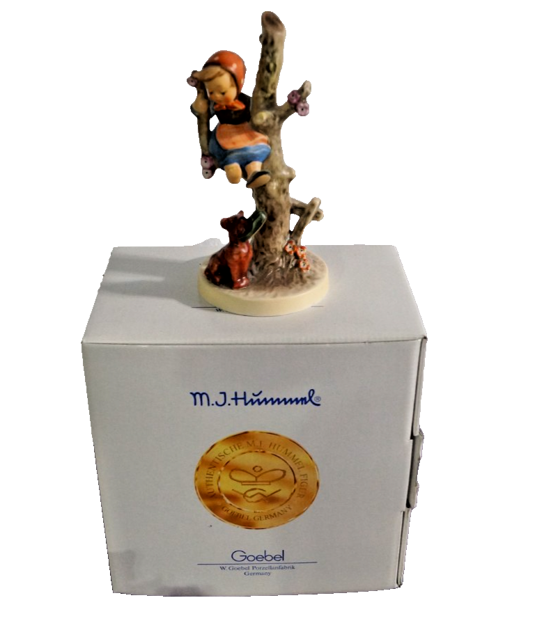 Goebel Hummel "Out of Danger" 56B 6.25" Girl Apple Tree Dog W/Box ...