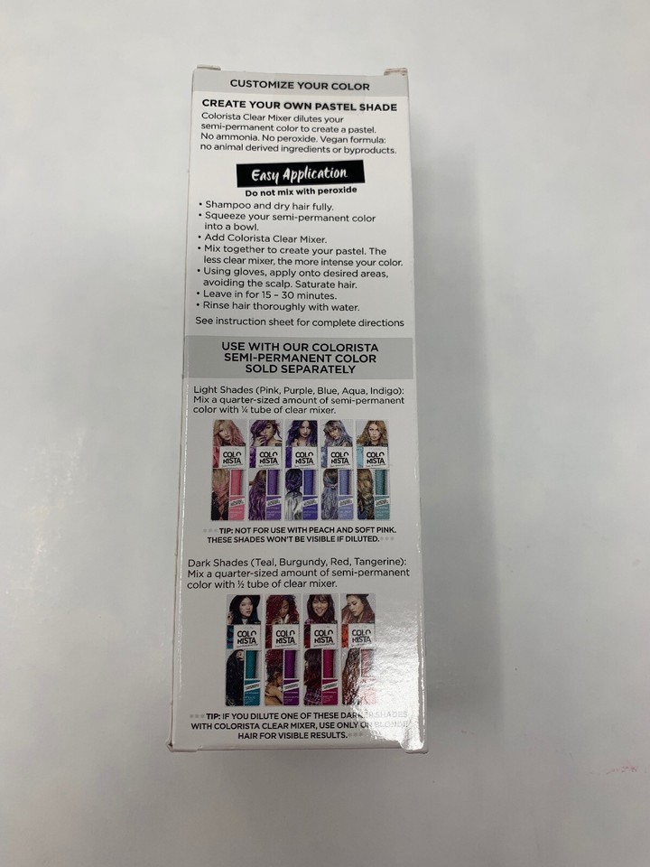 L'oreal Colorista Clear Mixer No Ammonia No Peroxide Vegan Create ...