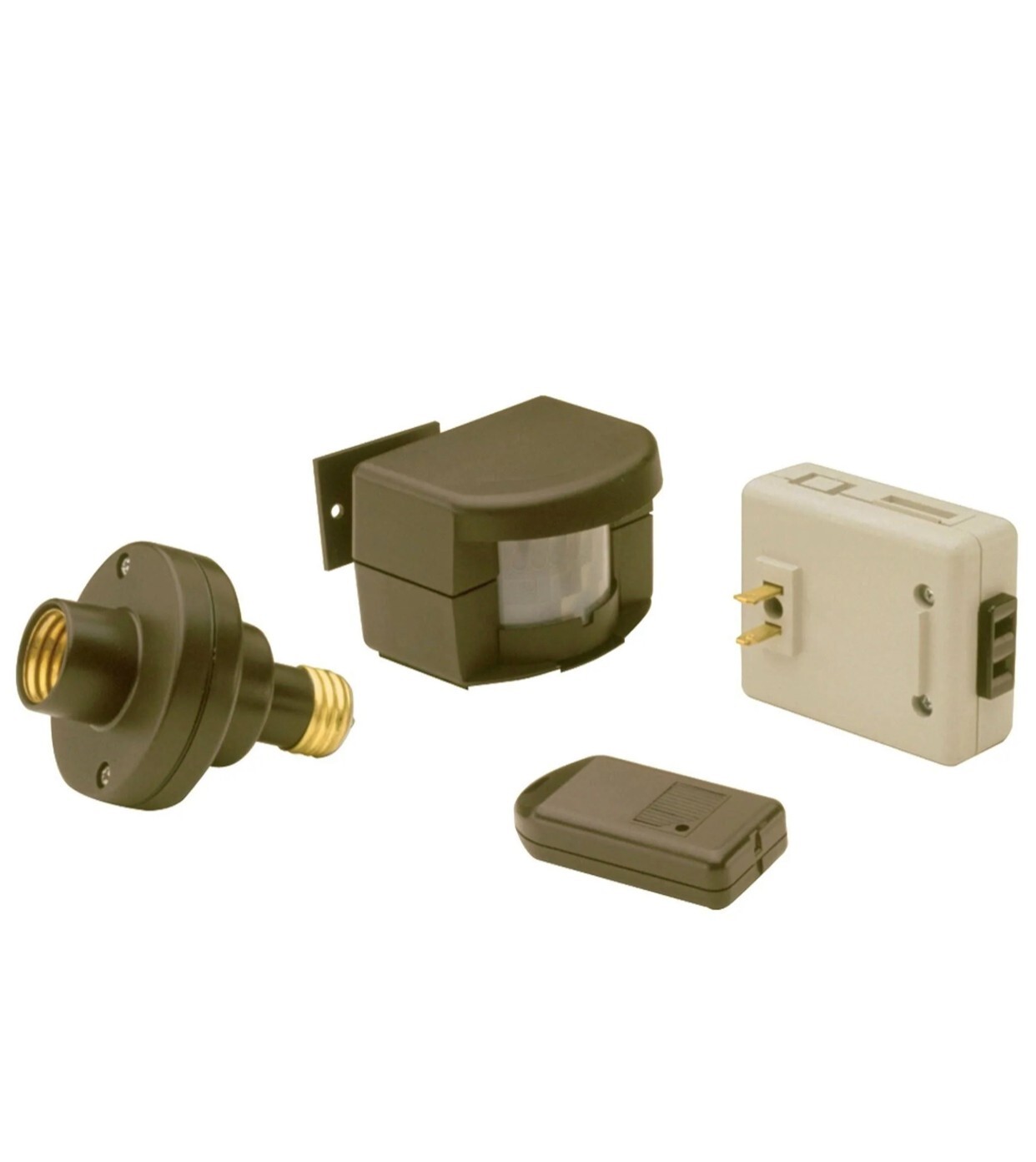 2 Brinkmann Wireless Home Security System Kit Motion Detector Light ...