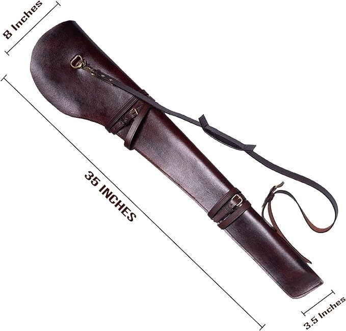 Leather Rifle Scabbard Gun Protection Hunting Firearm Carrying ...