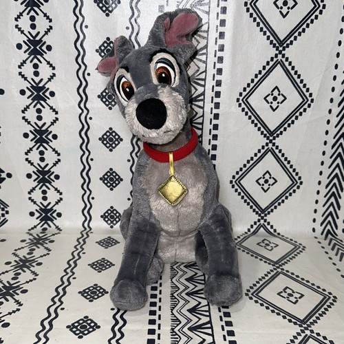 DISNEY STORE TRAMP PLUSH DOG 16" LADY AND THE TRAMP Stuffed Disney ...