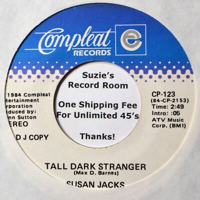 Susan Jacks Tall Dark Stranger DJ Promo NM/EX++ Country 45 7" Vinyl ...