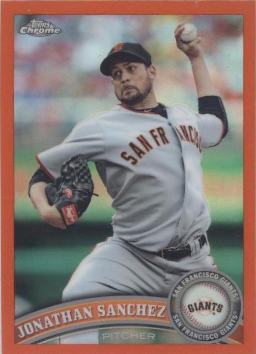 2011 Topps Chrome - Jonathan Sanchez #79 Orange Refractor for sale ...