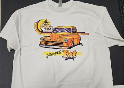 FAT JACK FAT ATTACK (7060) Men's White T-SHIRT 100% COTTON | eBay