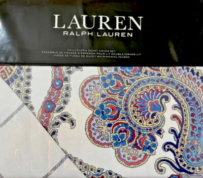Ralph Lauren Carter Paisley Full/Queen Duvet Cover Set (3)Pcs ...