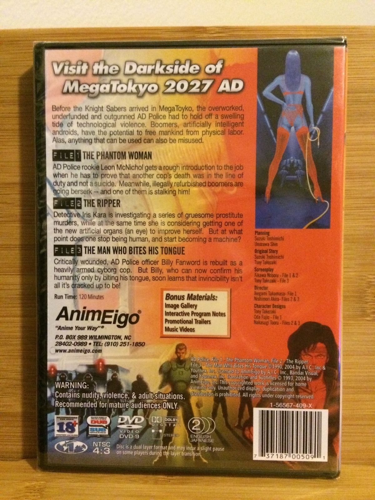 A.D. Police Files complete 1-3 / NEW anime on DVD from AnimEigo, AD | eBay