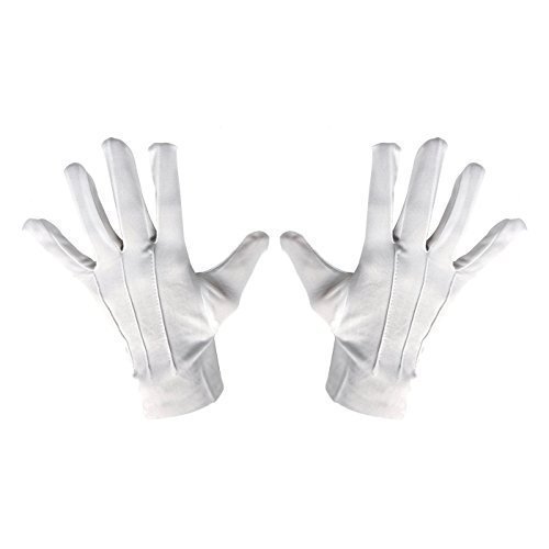 Magician / Mime / Mickey Fancy Dress Halloween Cosplay Polyester Gloves ...