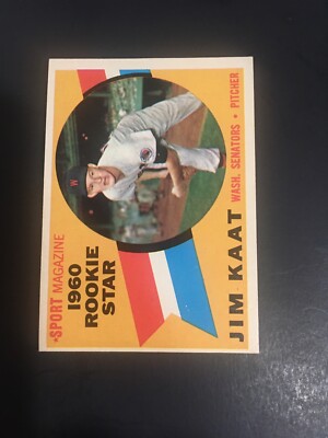 1960 TOPPS JIM KAAT, #136, NM/MT, ROOKIE CARD (Free Shipping On Any 3 ...