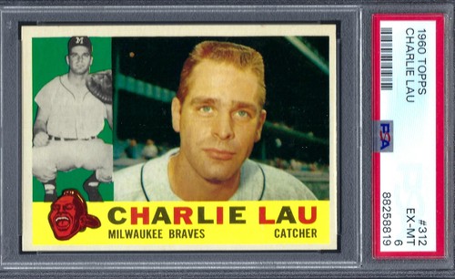1960 Topps #312 PSA 6 Charley Lau Braves 312 | eBay