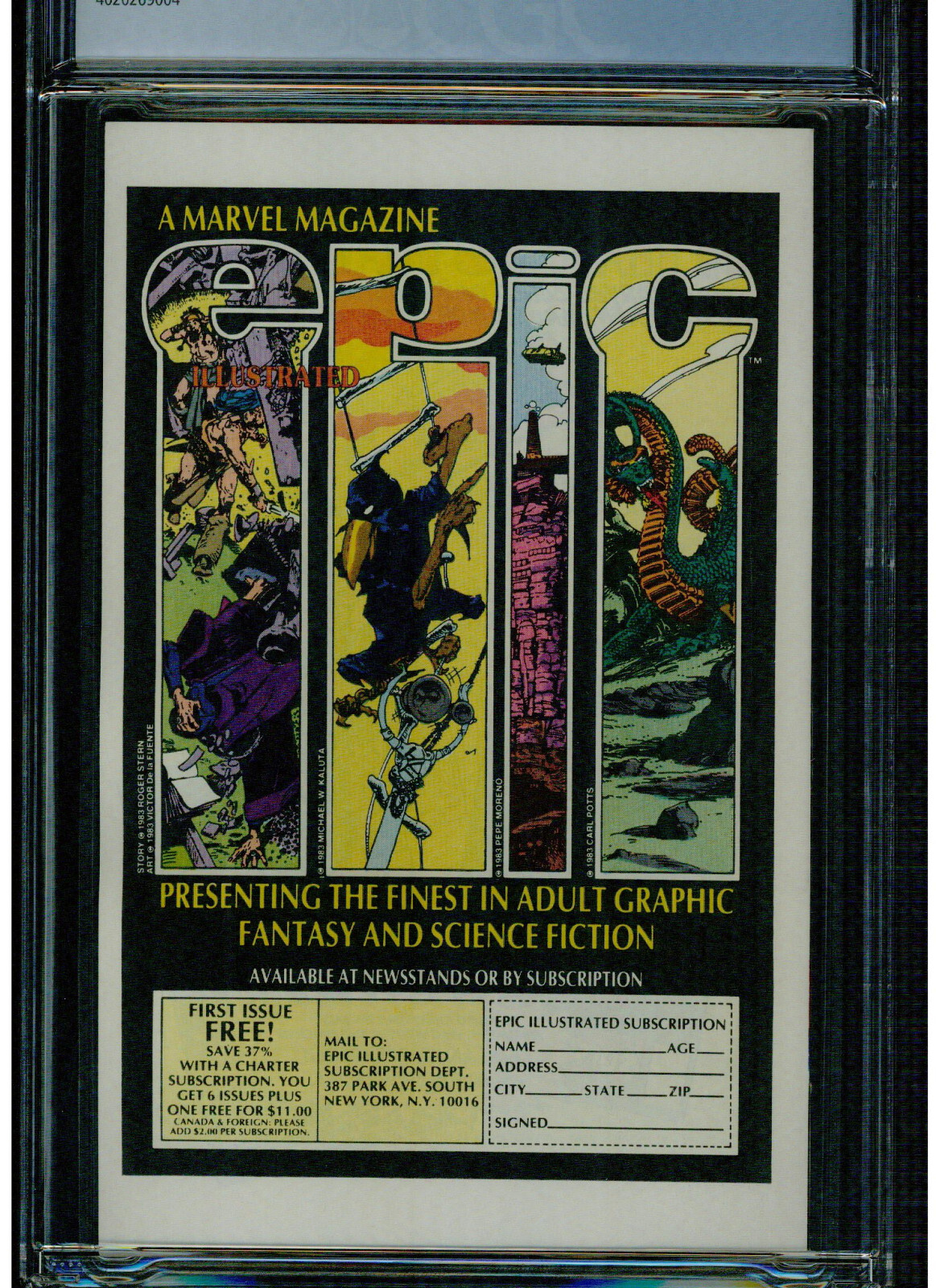 MARVEL AGE #12 CGC 9.6 MIKE ZECK PREDATED AMAZING SPIDER-MAN #252 BLACK ...