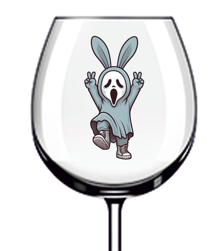 12x Colourful Easter Ghostface Vinyl Sticker Decal Tumbler Wine Glass ...