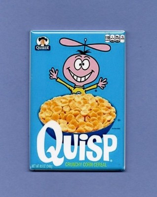 QUISP CEREAL BOX *2X3 FRIDGE MAGNET* CHILDRENS BREAKFAST FOOD BOWL MILK ...