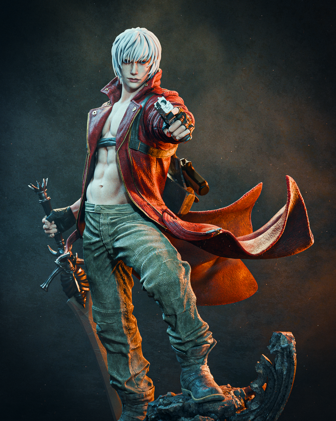 Dante DMC - 1/6 1/9 Scale Figurine Collectible Statue Hand Painted ...