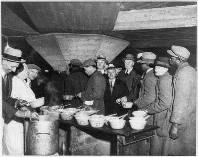 Photo:Soup-line,Bread,unemployed,Wacker Drive,Chicago,IL,1930 | eBay