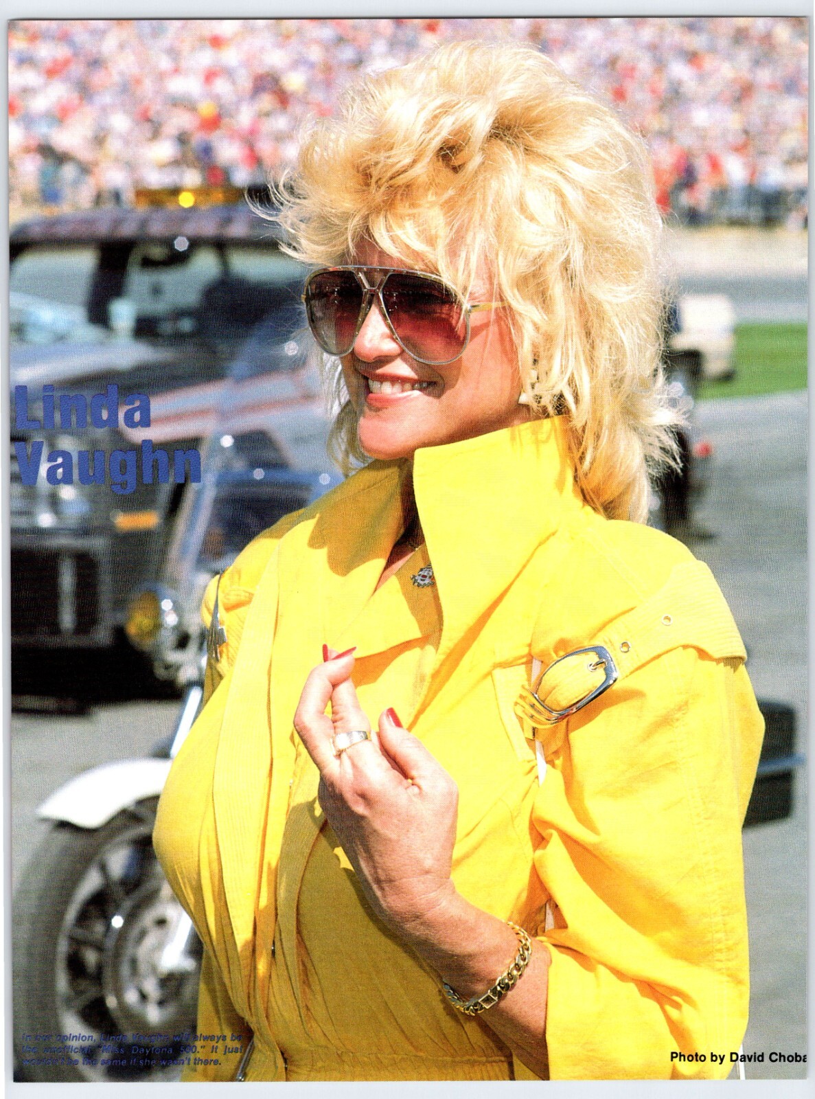 1986 BEAUTIFUL LINDA VAUGHN MISS HURST Vtg 8.5"X11" Magazine Page Photo ...