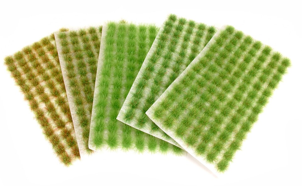 Static grass tufts self adhesive sheets - Model scenery wargames ...