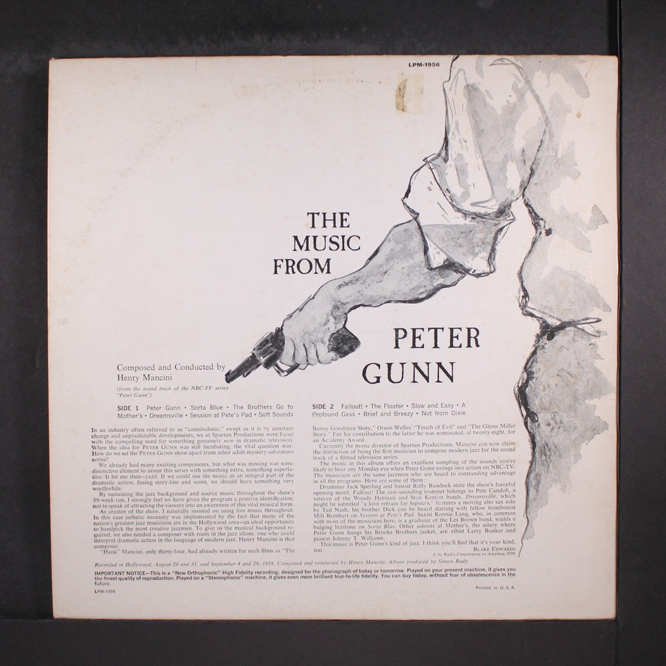 HENRY MANCINI: the music from peter gunn RCA 12" LP 33 RPM | eBay
