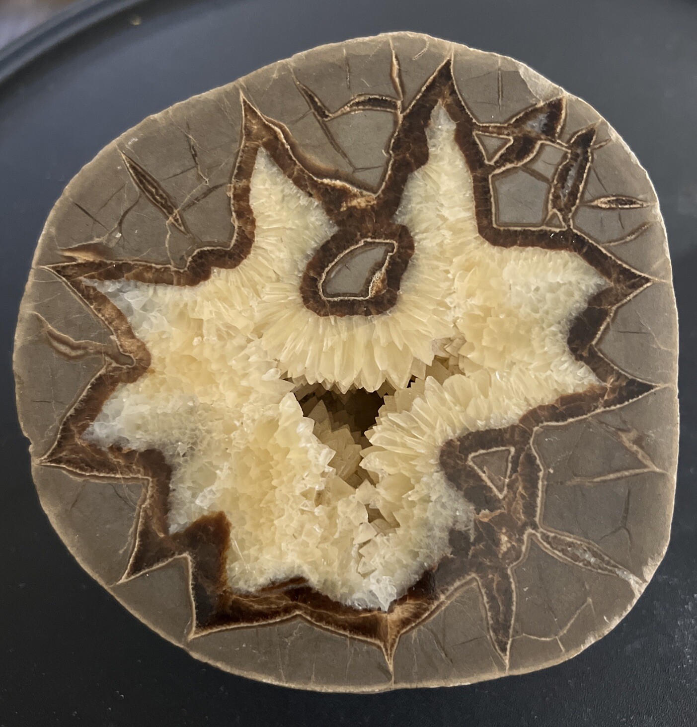 Calcite Septarian Nodule from Utah, USA !!! With Stand | eBay