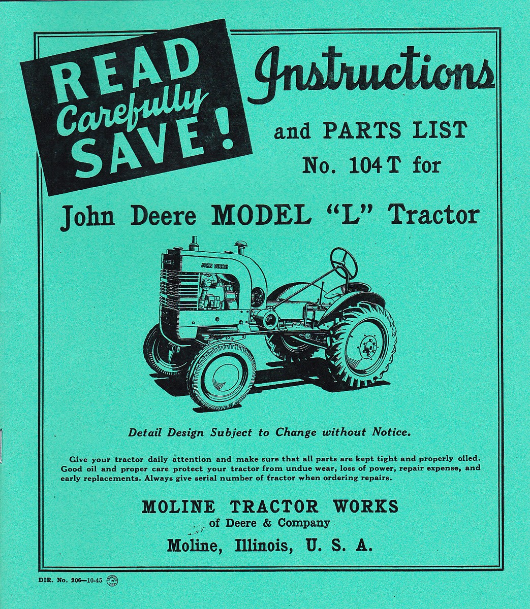 John Deere Tractor Parts Identification