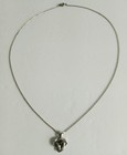 Dainty Silver Plated Love Knot Pendant Necklace Marked SN in Diamond ...