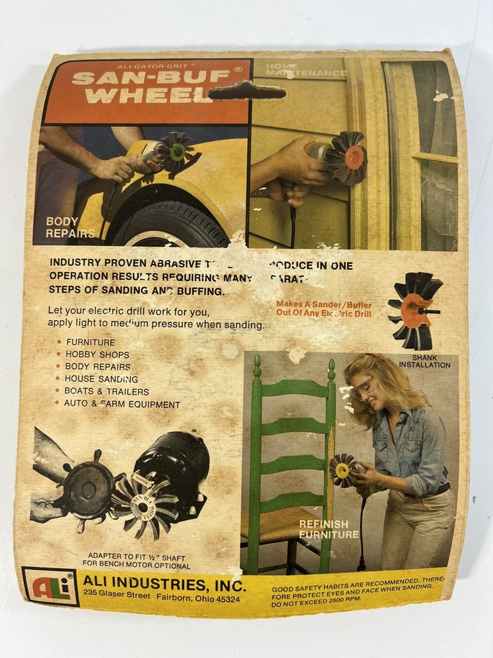 Vintage NOS ALI Industries Inc. San-Buf Wheel 1977 Made in USA | eBay