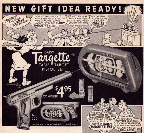 Daisy Targette Table Target Air Pistol 1949 Vintage Print Ad Shooting ...