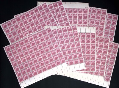 BELOW FACE! #1121 WEBSTER. WHOLESALE LOT of (10) MINT SHEETS. F-VF NH ...