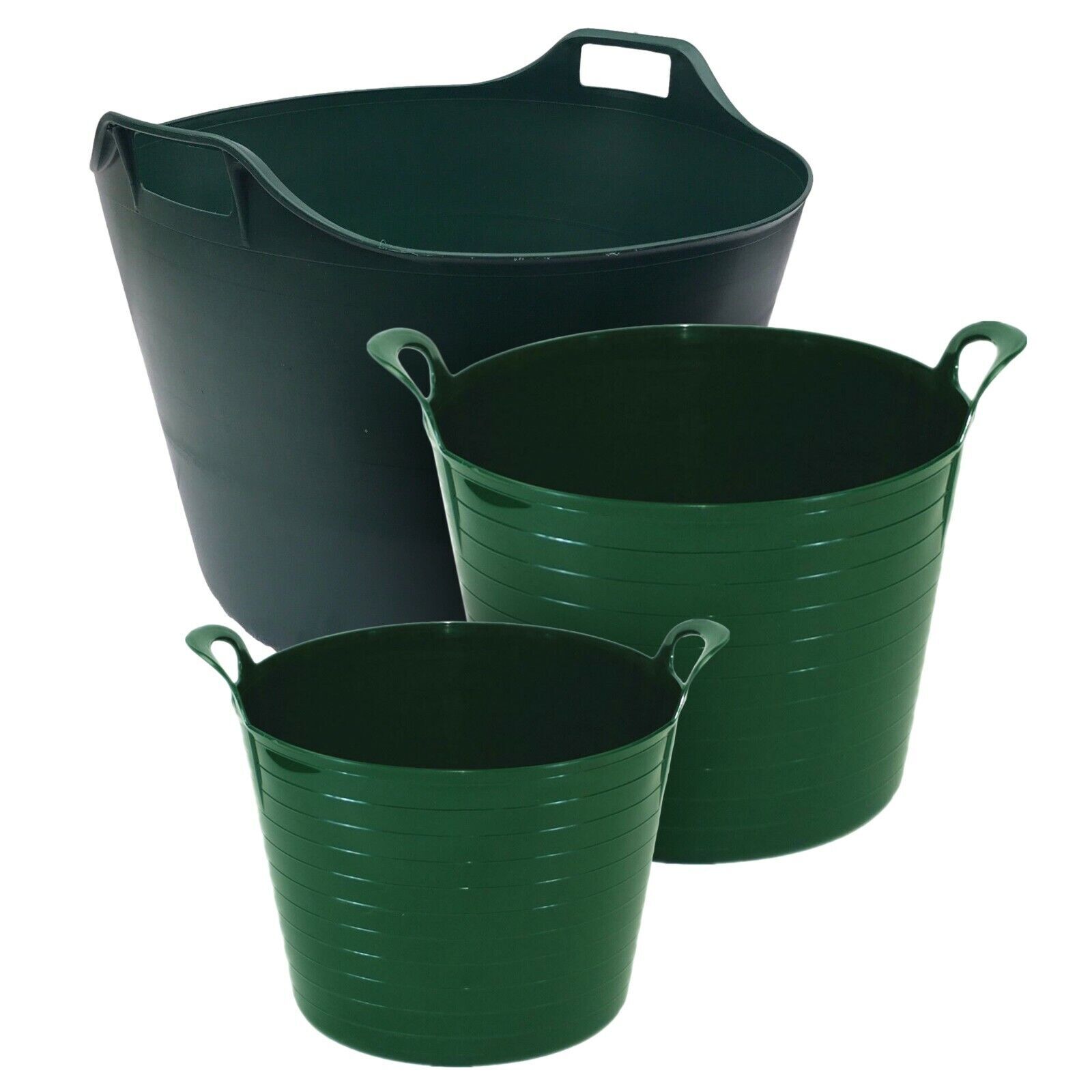 20 40 75L Plastic Flexi Storage Tub Horse Feed Bucket Home Garden ...