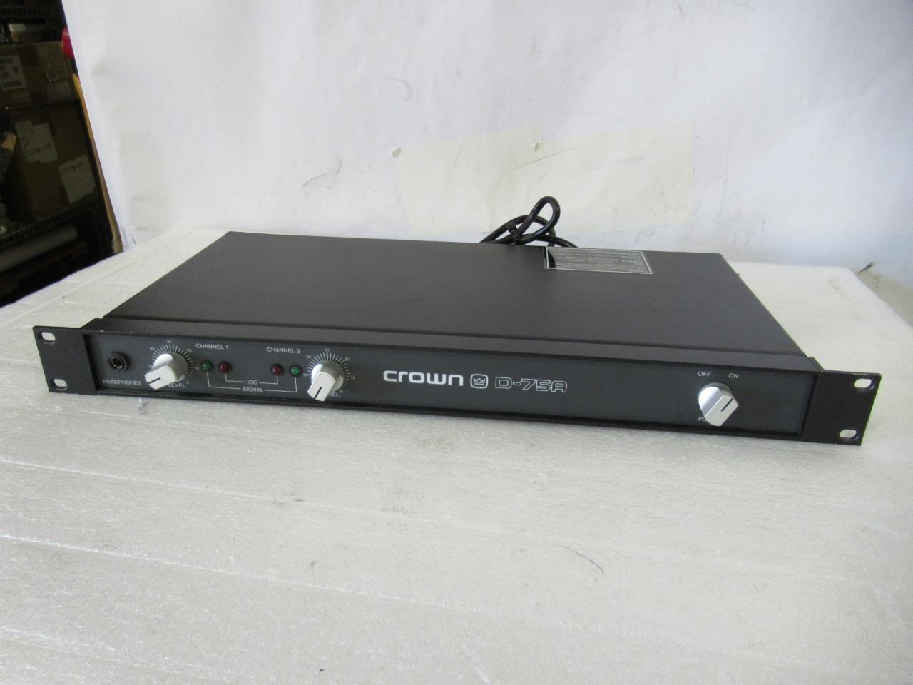 Crown D-75A 110W 2-Channel Power Amplifier 871015000305 | eBay