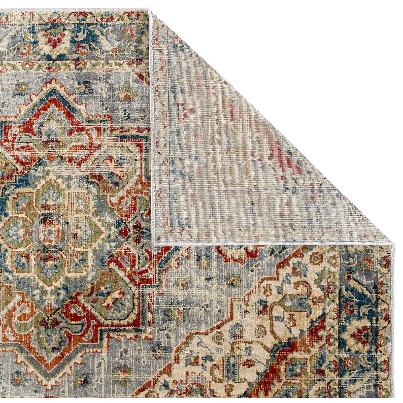 Traditional Vintage Style Area Rug Distressed Faded Design Mats Hall ...
