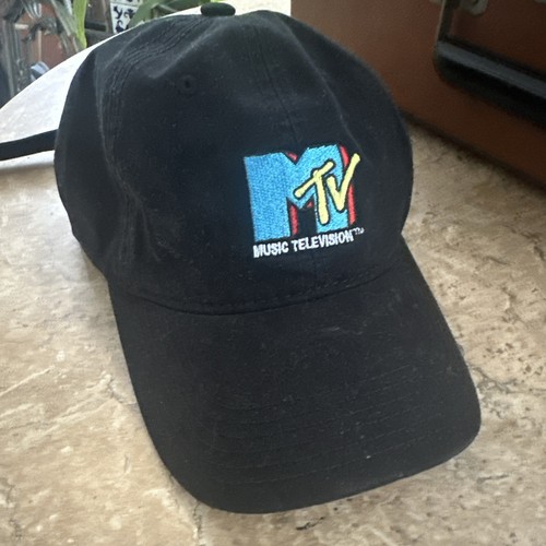 MTV Music Television Baseball Cap/Hat Men Black Adjustable Embroidered Vintage | eBay