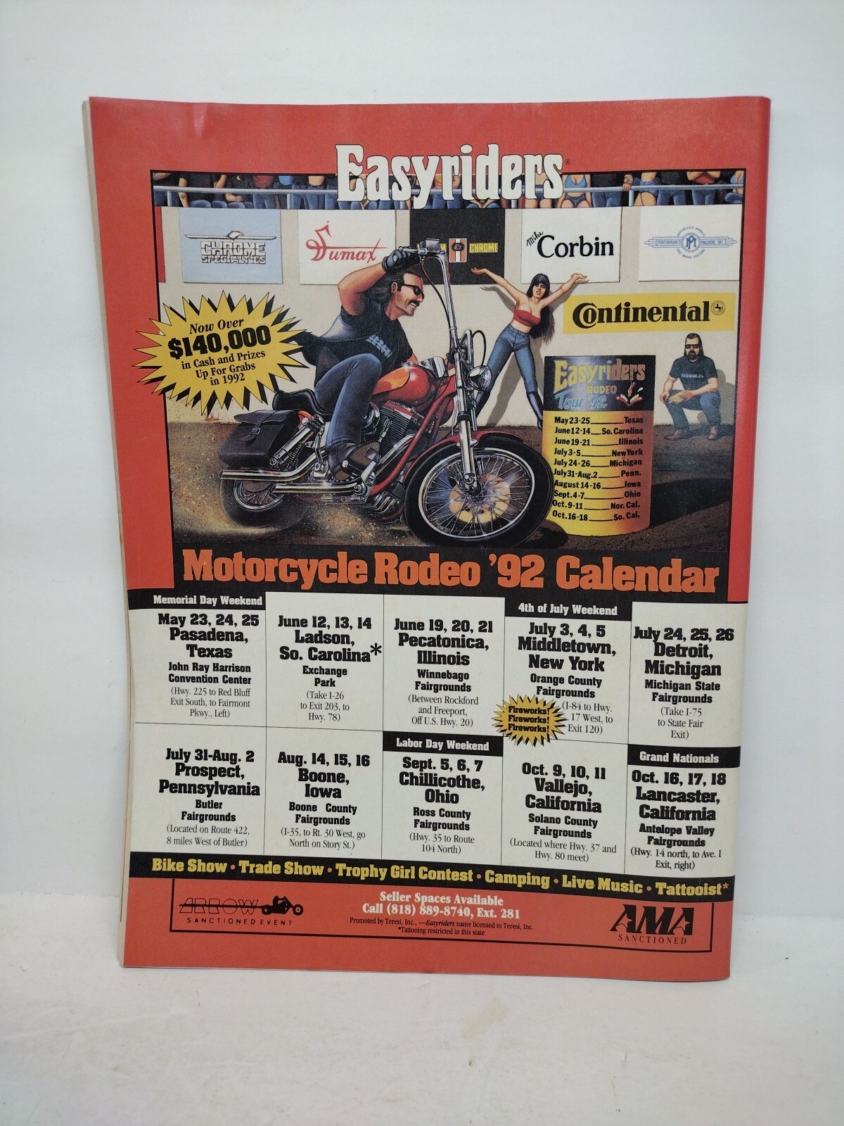 Biker Magazine By Easyriders #107 Dec. 1992 Excellent Condition W ...