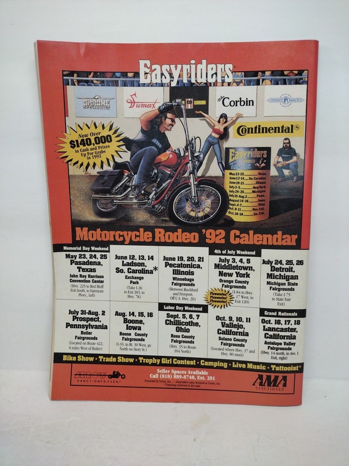 Biker Magazine By Easyriders #107 Dec. 1992 Excellent Condition W ...