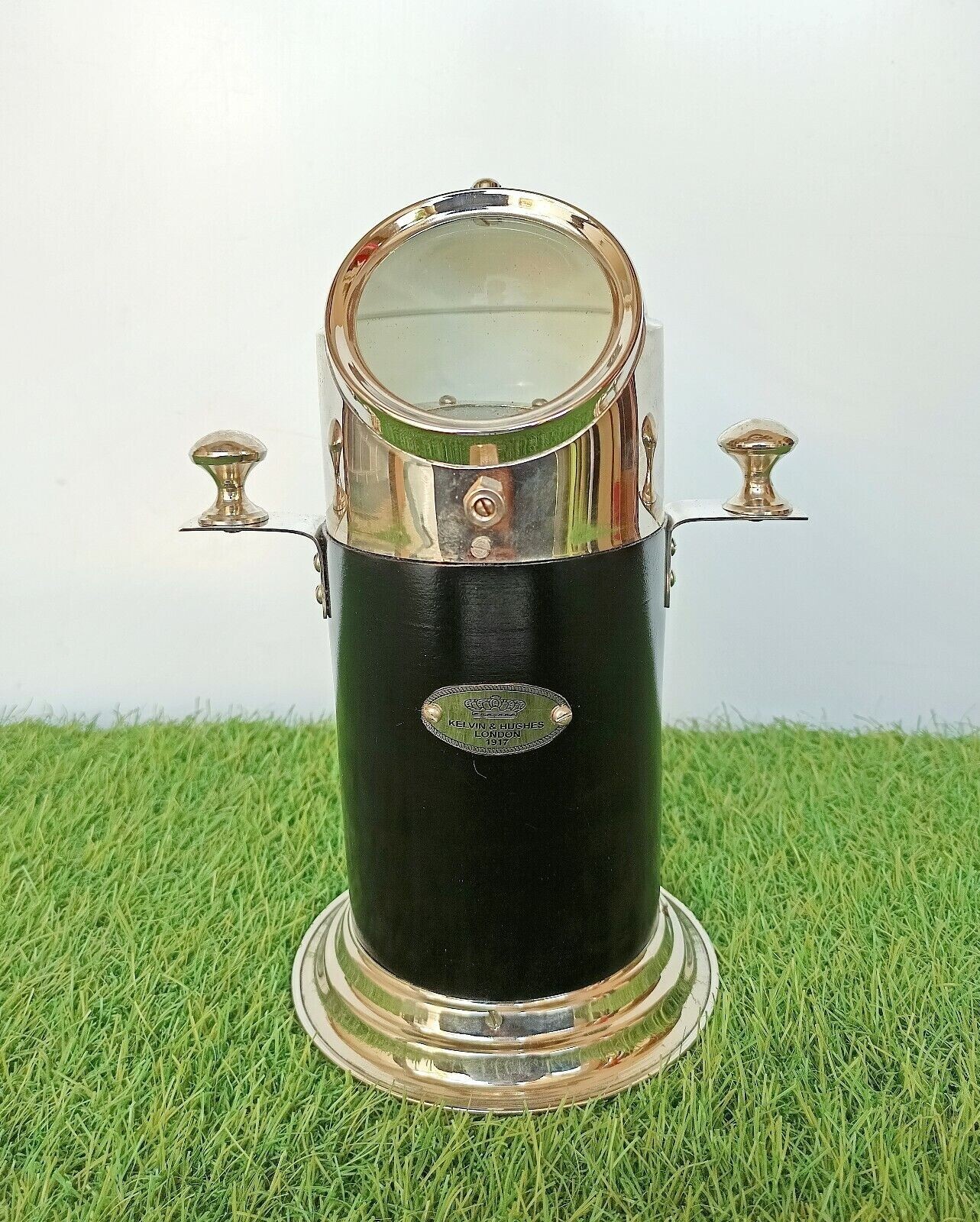 Maritime Antique Brass & Wooden Gimbal Compass Binnacle Nautical Marine ...