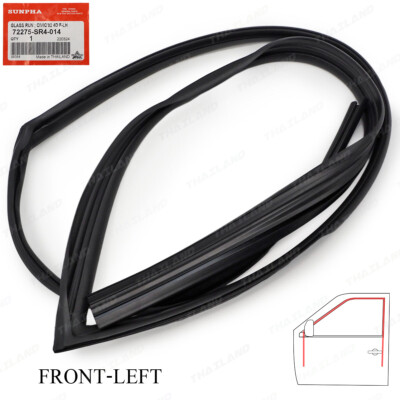 Front Left Glass Run Channel Rubber Seal Door For Honda Civic Sedan ...