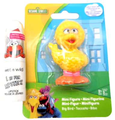 Wet N Wild SESAME STREET Limited Edition ELMO Lipstick & BIG BIRD Bibo ...