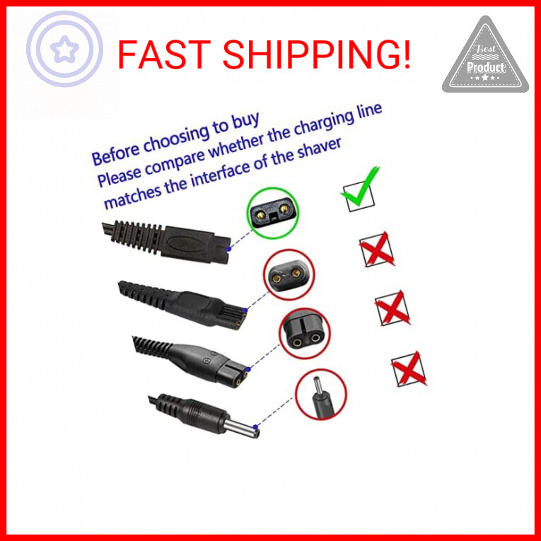 2PCS Shaver Charger for SOLO Men's Rechargeable Full Body Hair Trimmer ...