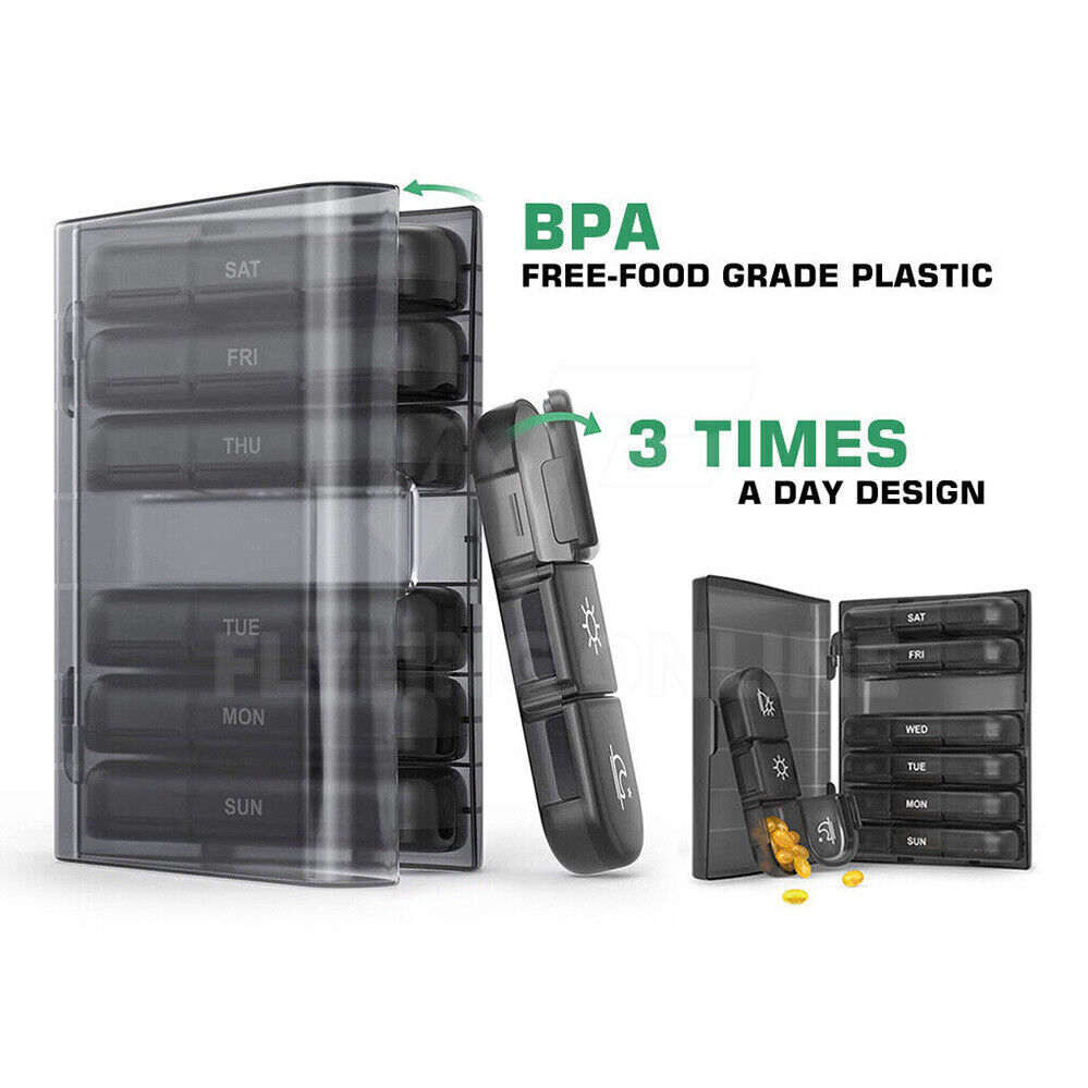 7 Day Storage Weekly Container Takeaway Organizer Pill Box Vitamin ...