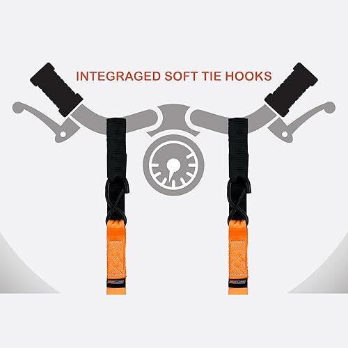 Motorcycle Bike ATV Tie Down Heavy Duty Straps Durable Ratchet ...