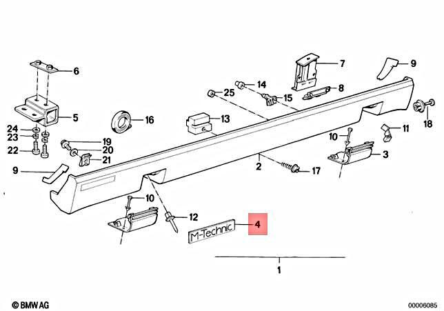 Genuine BMW E24 E30 M Technic Decal Sticker Label OEM 51111919154 | eBay