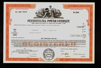Pennsylvania Power Company ( now Penn Power / First Energy Corp ) | eBay