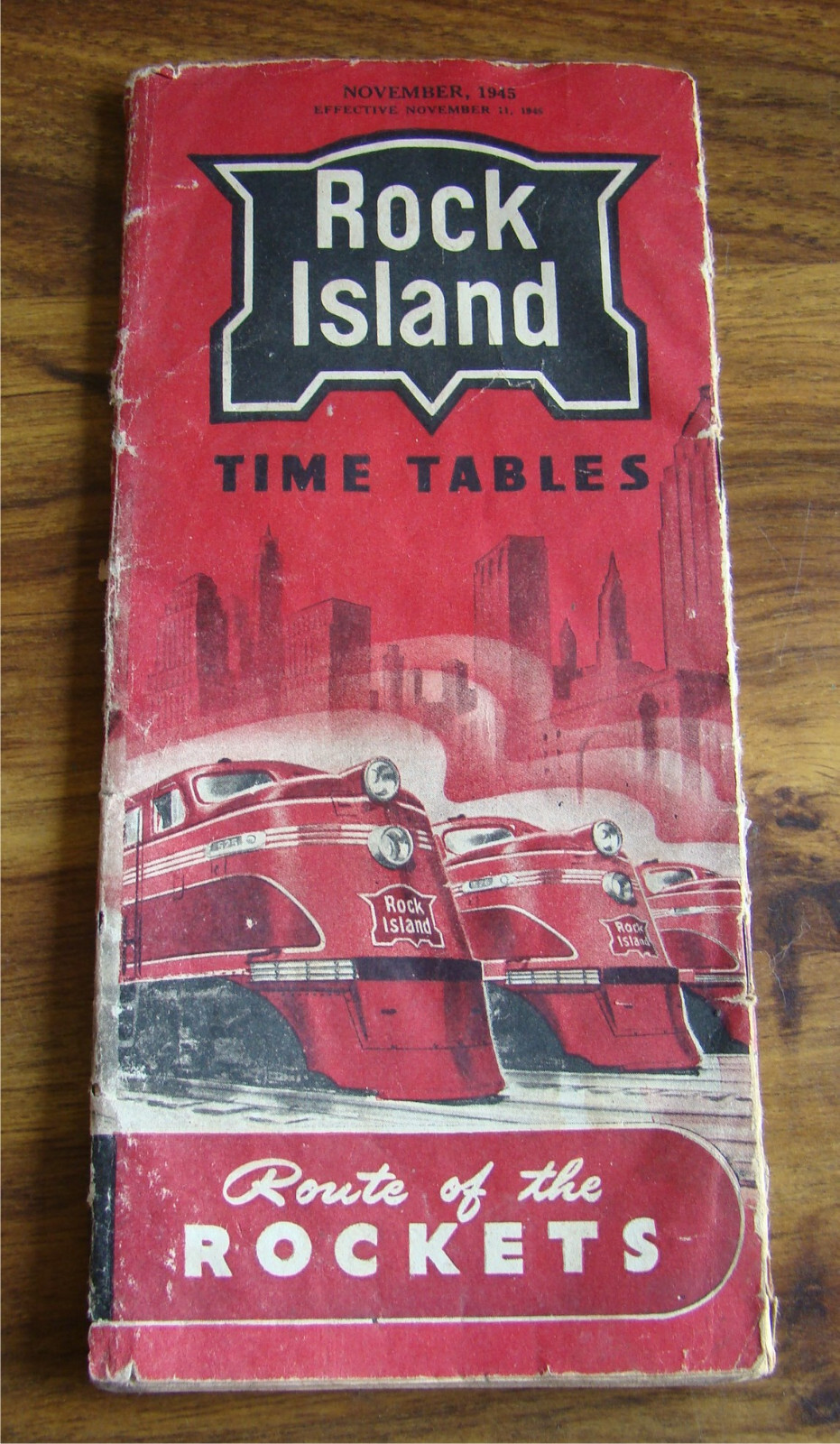 1945 Rock Island Railroad Lines Time Tables RR schedule book old ...