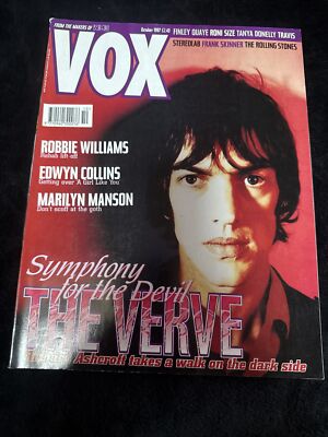 Vox Magazine Richard Ashcroft Oct 1997 Robbie Williams Marilyn Manson ...