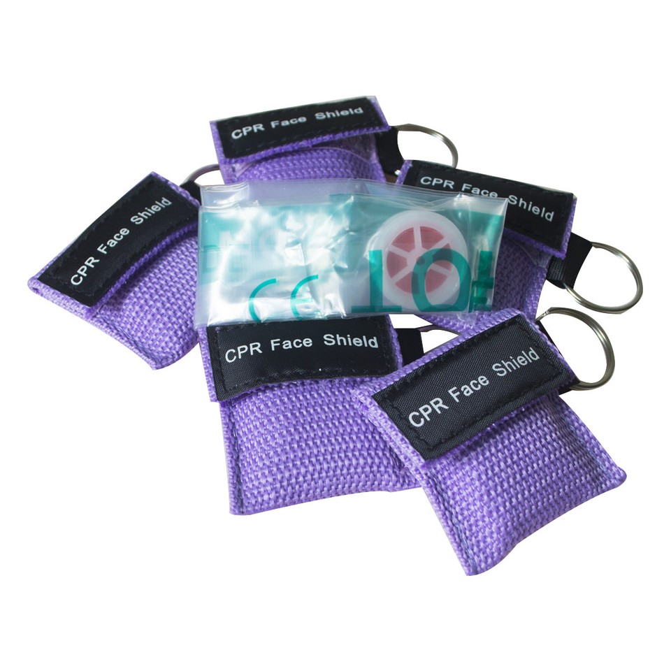 First aid Rescue CPR Barrier WITH KEYCHAIN CPR FACE SHIELD POCKET AED ...