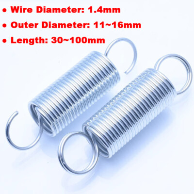 Wire Dia 1.6mm Spring Galvanized Springs With Hook Tension Spring 40 ...