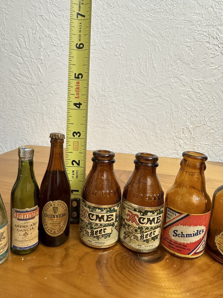 Lot Of 14 Miniature Foreign Coca Cola/Beer/Acme/Crush/Wine Glass ...