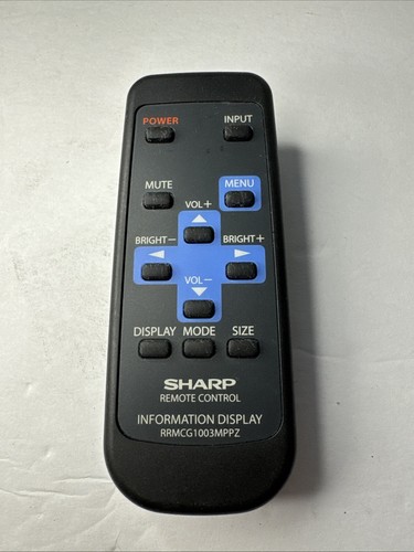 Genuine Sharp RRMCG1003MPPZ Information Display Remote Control Great ...